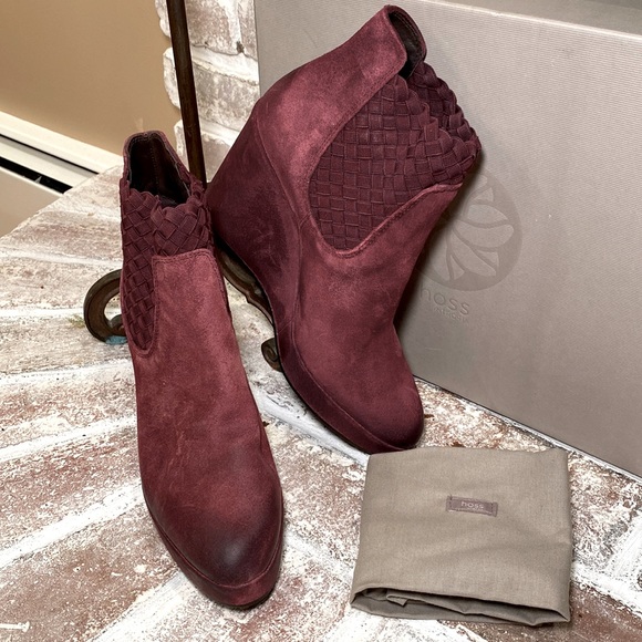 Hoss | Shoes | Nwt Hoss Kristin Boot Burgundy Suede Made In Spain Size ...